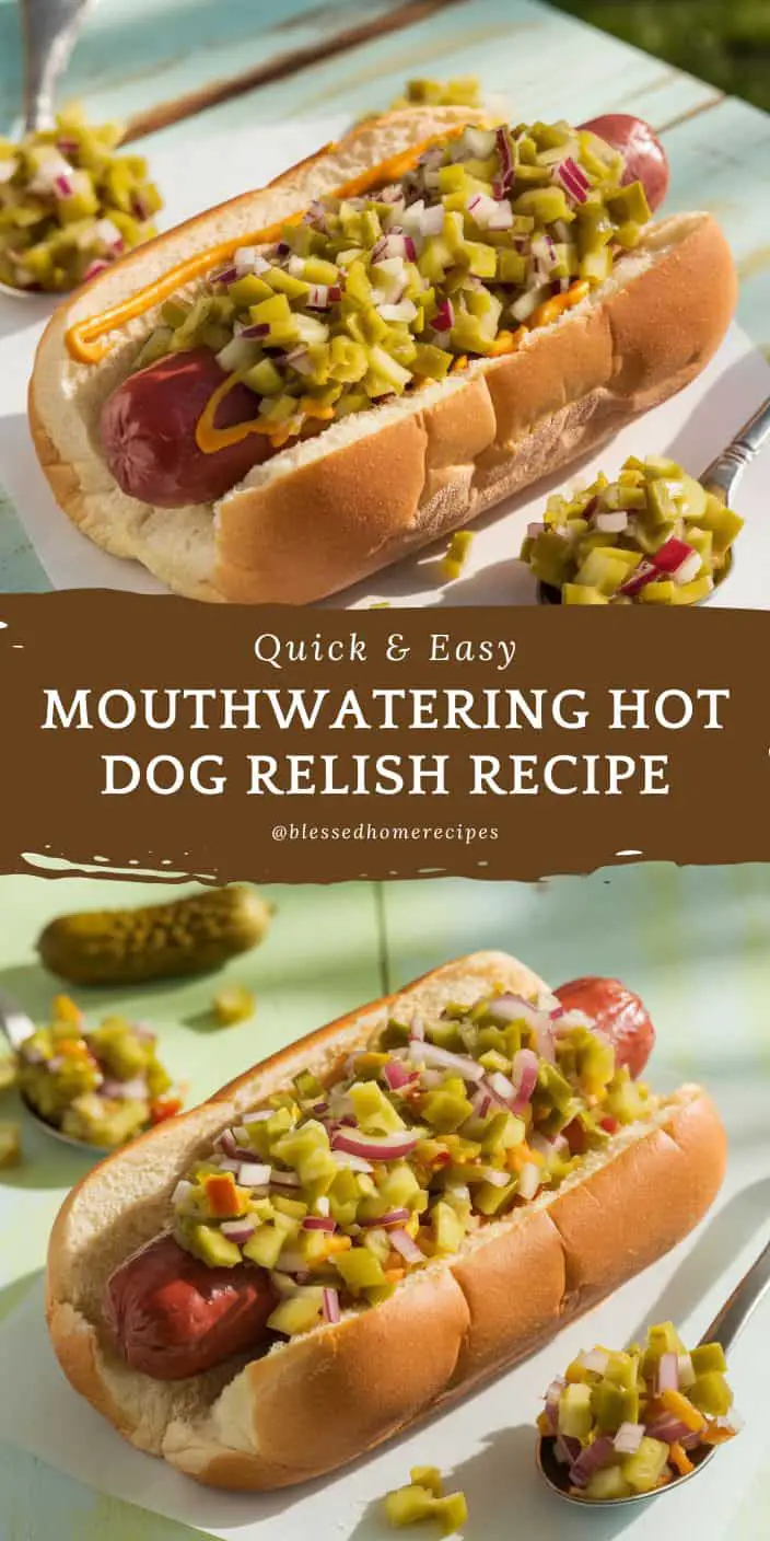 Mouthwatering Hot Dog Relish Recipe: Elevate Your Summer Cookouts ...