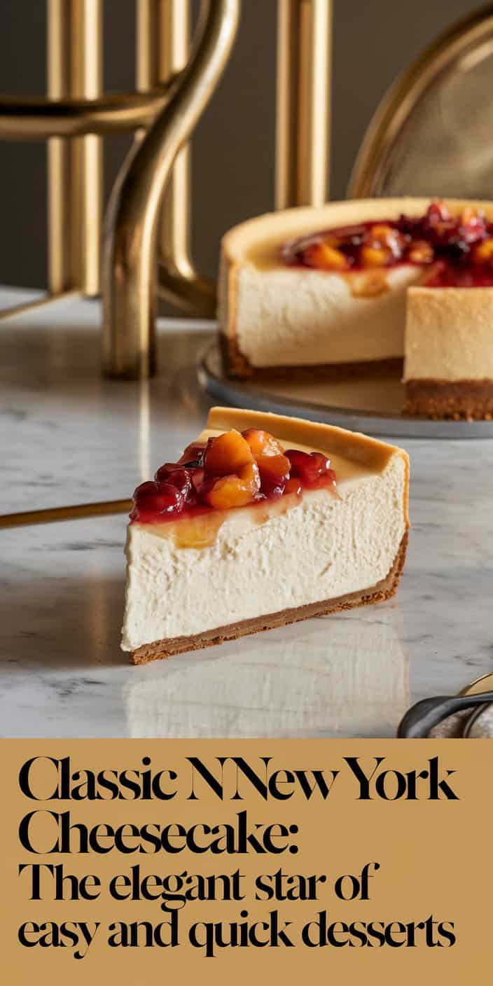 Classic New York Cheesecake: The Elegant Star of Easy and Quick Desserts