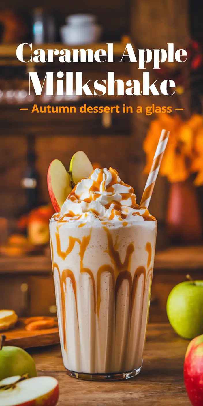 Caramel Apple Milkshake – Autumn Dessert in a Glass So Yum So Creamy ...