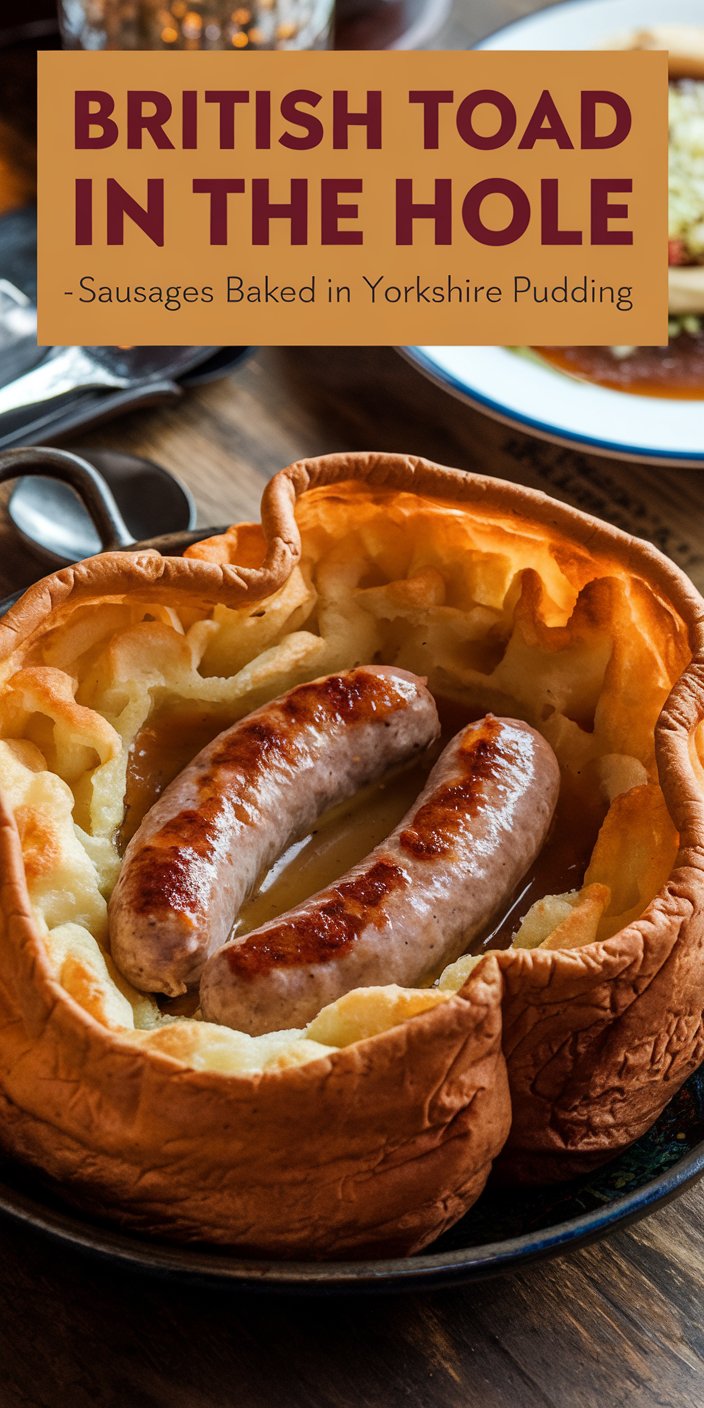 British Toad in the Hole – Sausages Baked in Yorkshire Pudding – Blessedish