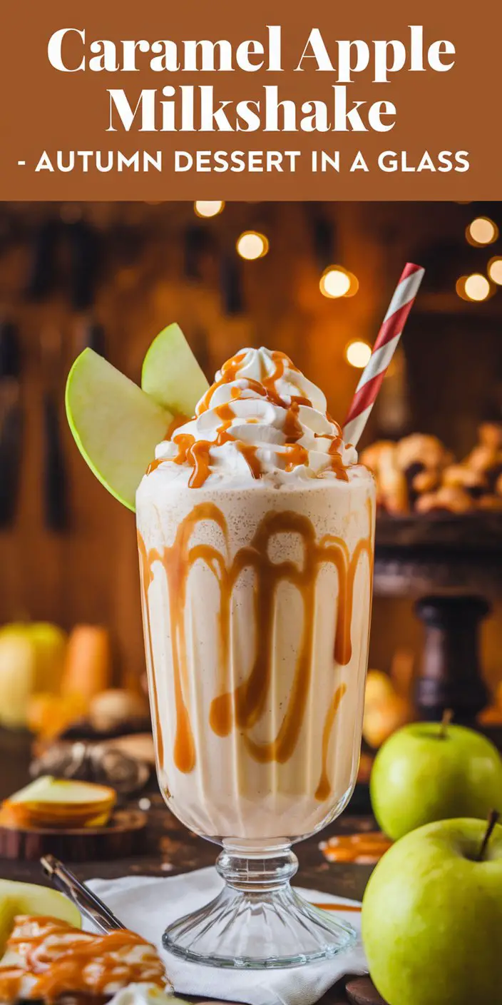 Caramel Apple Milkshake – Autumn Dessert in a Glass So Yum So Creamy ...