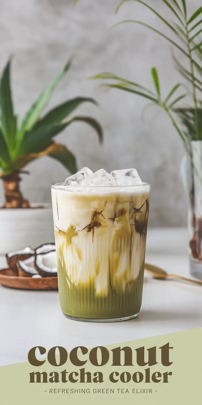 Coconut Matcha Cooler – Refreshing Green Tea Elixir – Blessedish