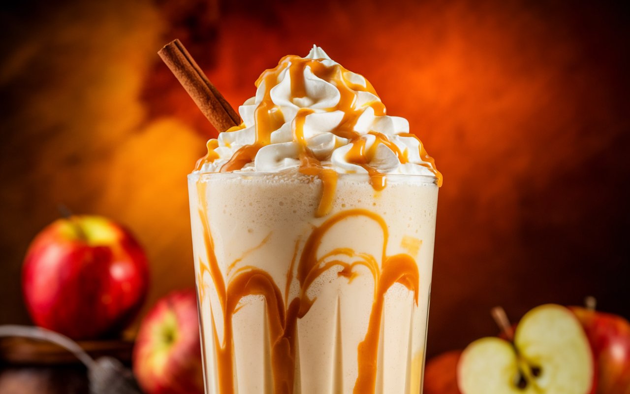 Caramel Apple Milkshake – Autumn Dessert in a Glass So Yum So Creamy ...