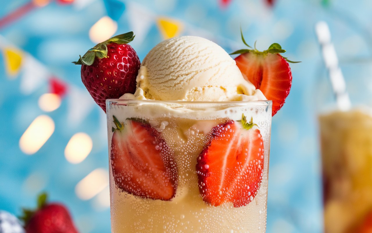 Strawberry Ginger Kombucha Float: Fizzy & Creamy – Blessedish