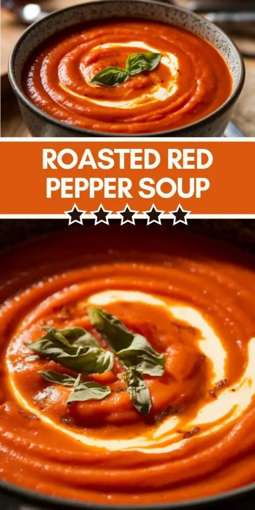 Roasted Red Pepper Soup: A Velvety, Basil-Infused Creamy Delight ...