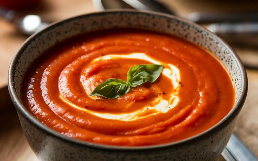 Roasted Red Pepper Soup: A Velvety, Basil-Infused Creamy Delight ...