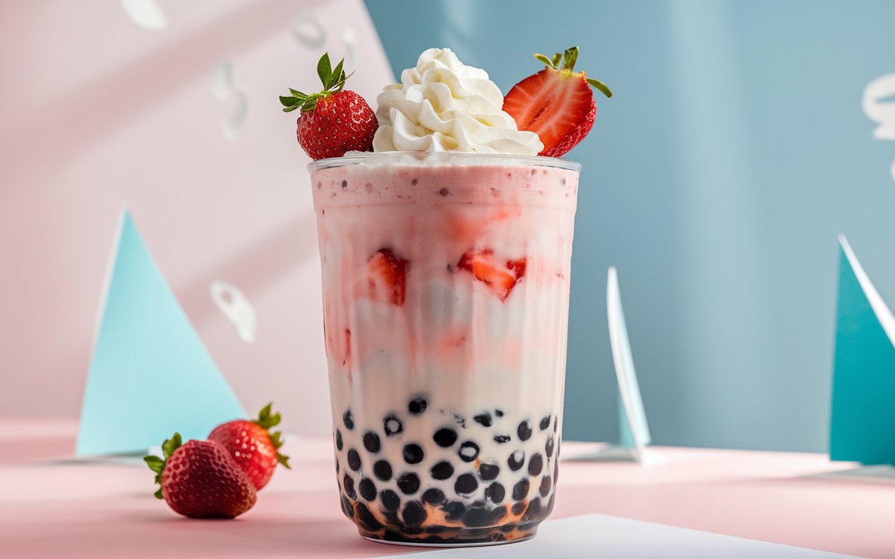 Strawberry Coconut Boba Tea: Chewy, Fruity Bubble Drink - Blessedish