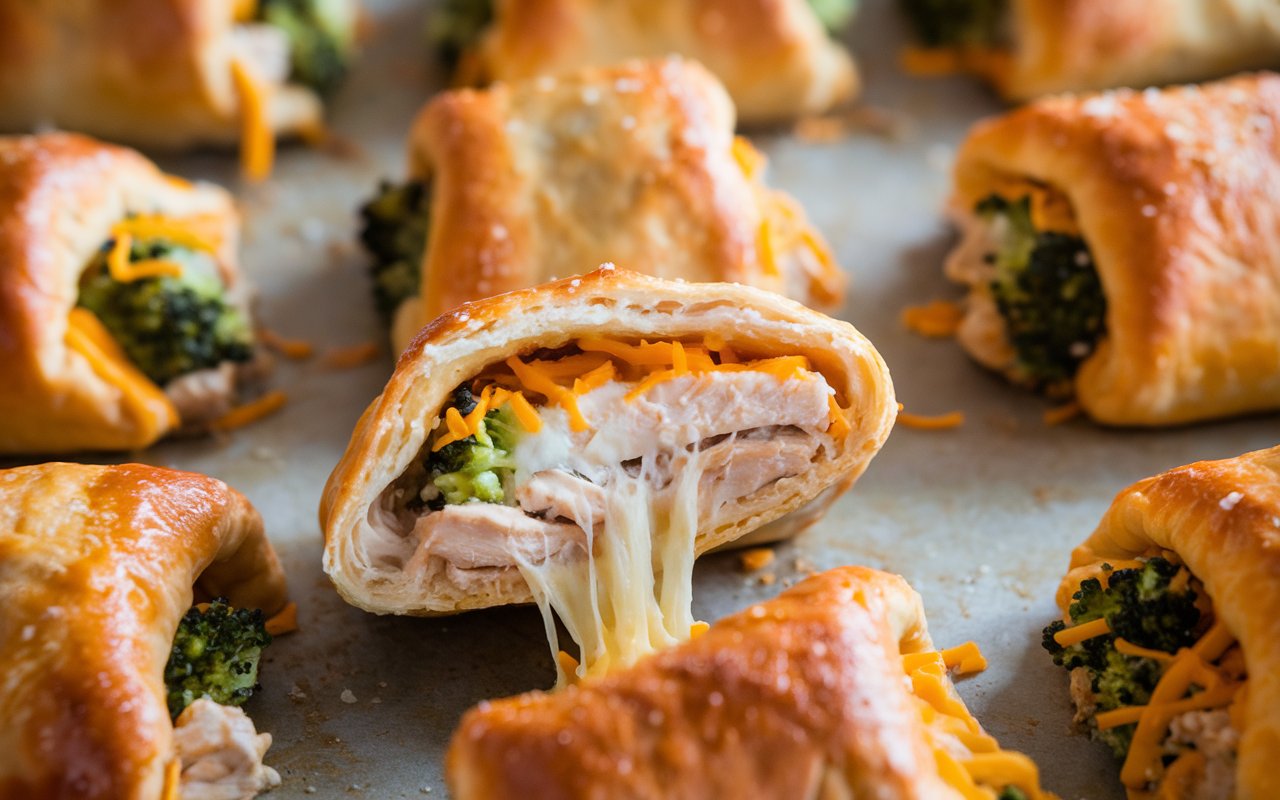 Broccoli Cheddar Chicken Crescent Pockets – Bite-Sized & Quick – Blessedish