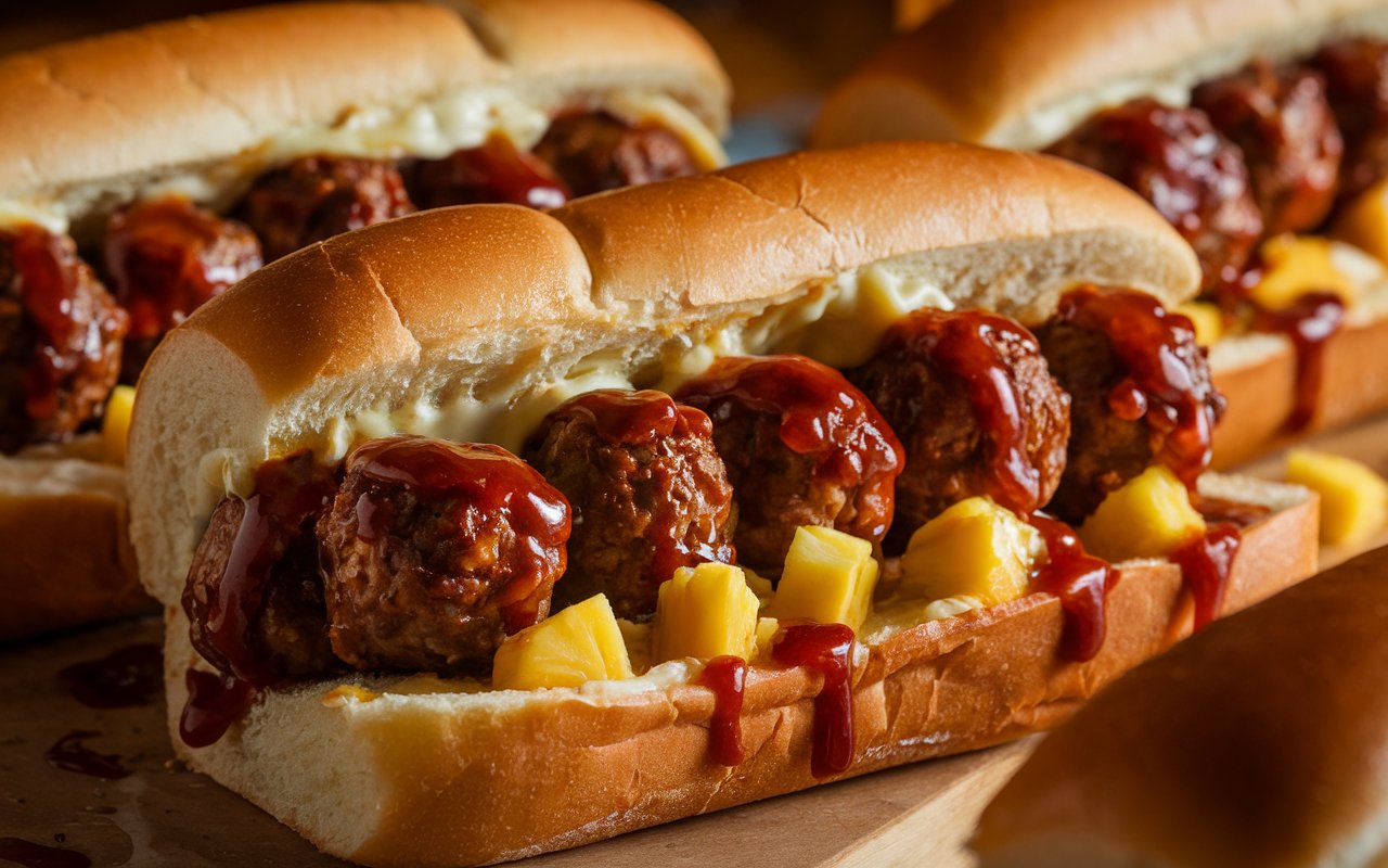 Pineapple BBQ Meatball Subs – Tangy-Sweet Crowd Favorite – Blessedish