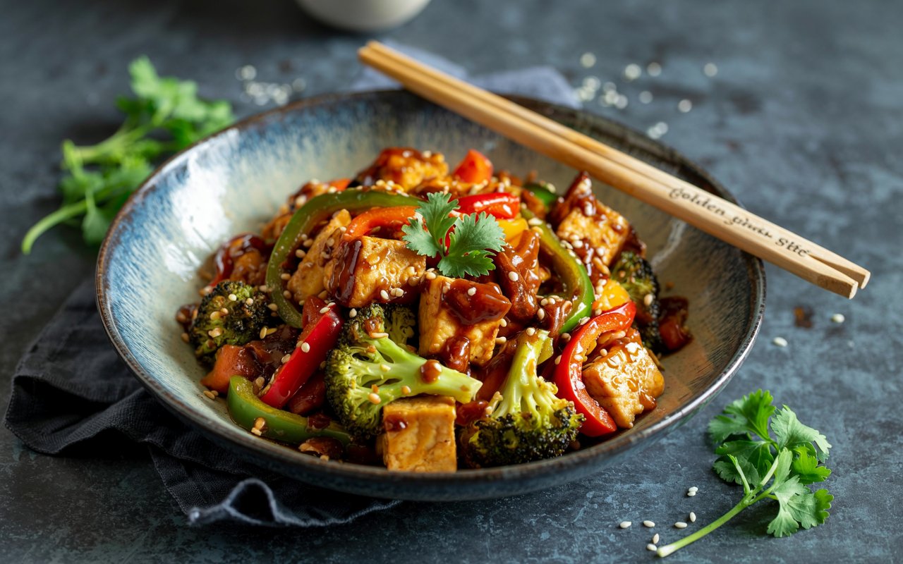 Baked Tofu Stir-Fry: Crispy Baked Tofu & Veggies in Sweet Chili Soy ...