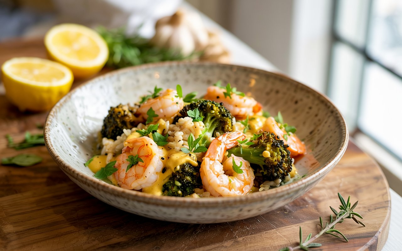 Lemon Garlic Shrimp & Broccoli Bowl: A Balanced Protein-Rich Meal ...