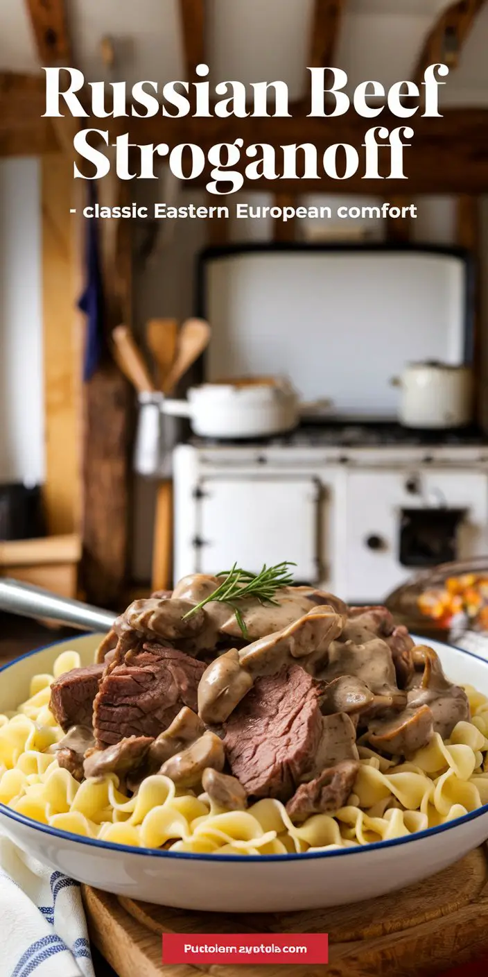 Classic Russian Beef Stroganoff: Creamy Tender Beef & Mushrooms ...