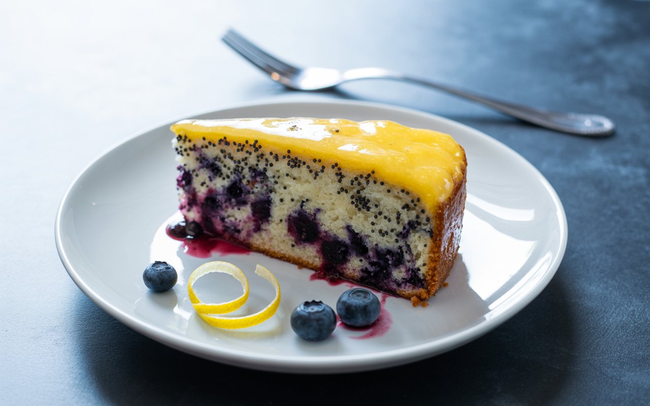 Blueberry Lemon Poppy Seed Cake – Bright Glazed Celebration – Blessedish