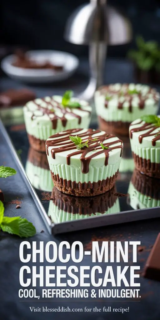 Choco-Mint No-Bake Cheesecake with Chocolate Cookie Crust – Blessedish