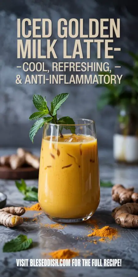 Iced Golden Milk Latte: A Chilled Anti-Inflammatory Elixir – Blessedish