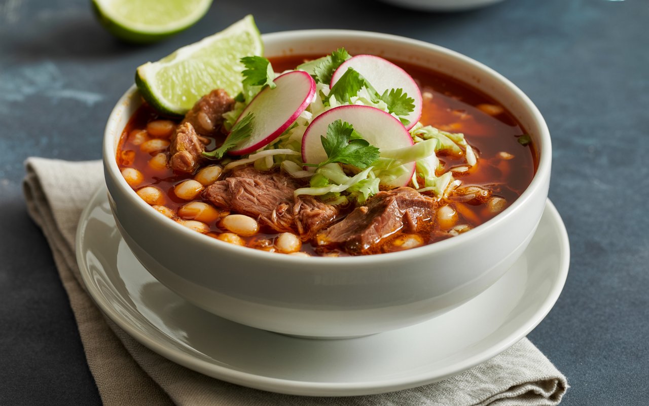 Mexican Pozole Rojo – Hearty Red Hominy Pork Soup – Blessedish