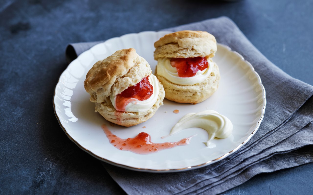 British Scones with Clotted Cream & Jam – Tea-Time Classic – Blessedish