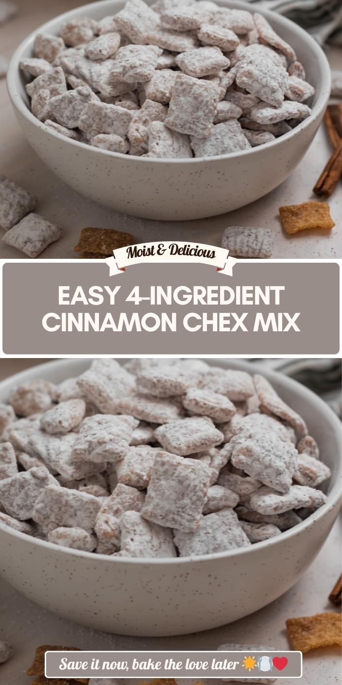 Easy 4-Ingredient Cinnamon Chex Mix (No-Bake Snack!) – Blessedish
