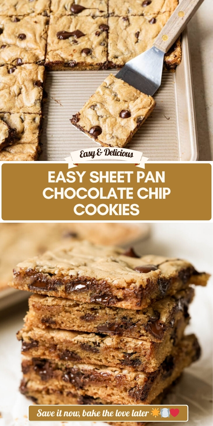 Easy Sheet Pan Chocolate Chip Cookies (Perfect for a Crowd!) – Blessedish