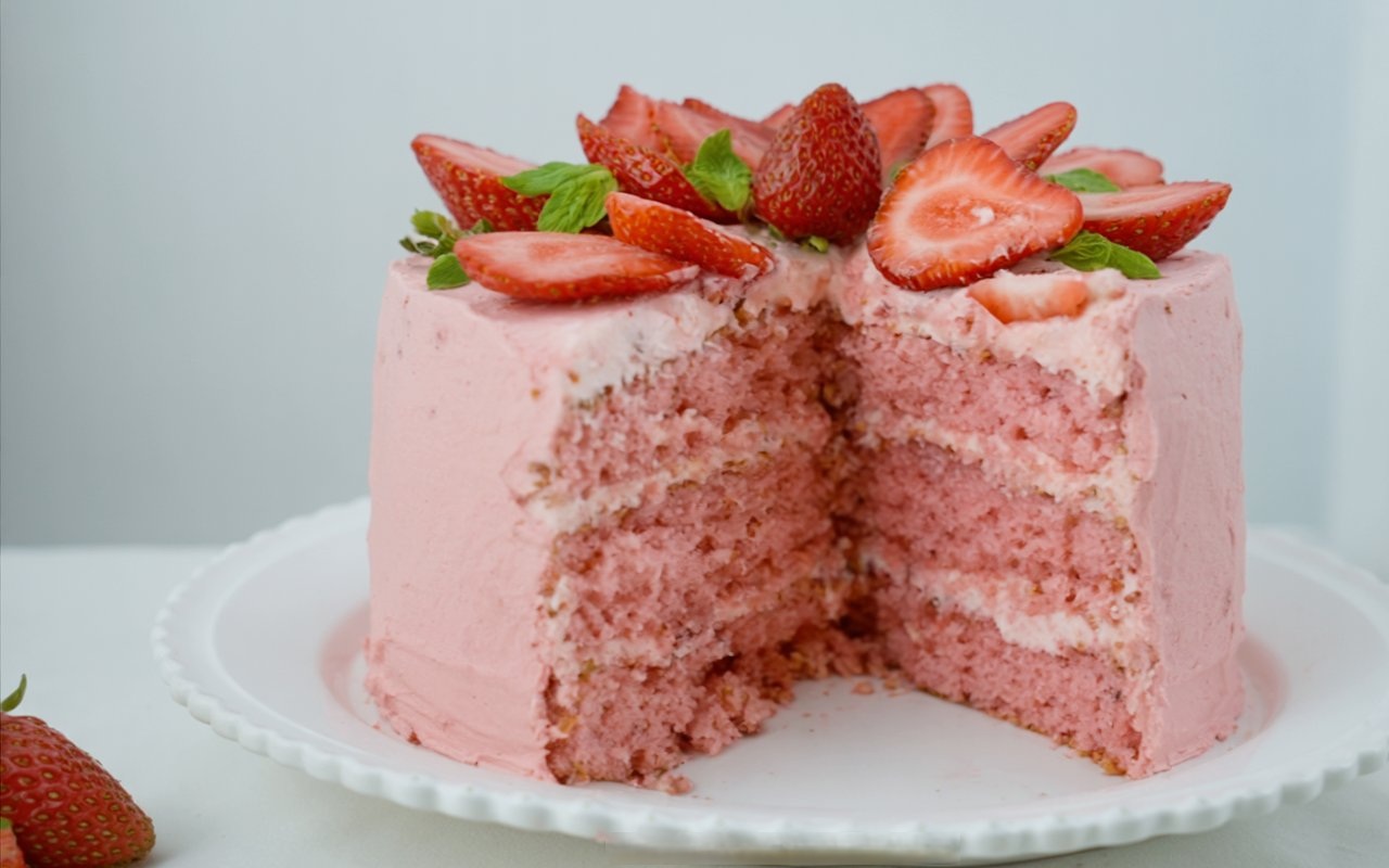 The Ultimate Triple Layer Strawberry Cake Recipe – Blessedish