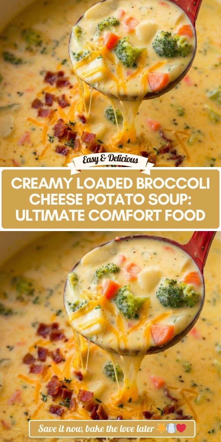 Creamy Loaded Broccoli Cheese Potato Soup: Ultimate Comfort Food ...