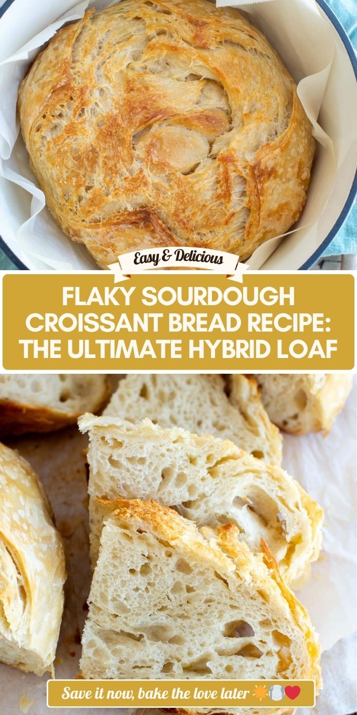 Flaky Sourdough Croissant Bread Recipe: The Ultimate Hybrid Loaf ...