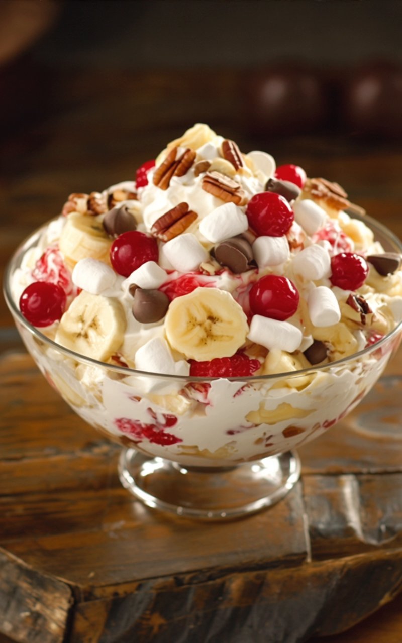 Banana Split Fluff Salad: The Easiest No-Bake Dessert – Blessedish