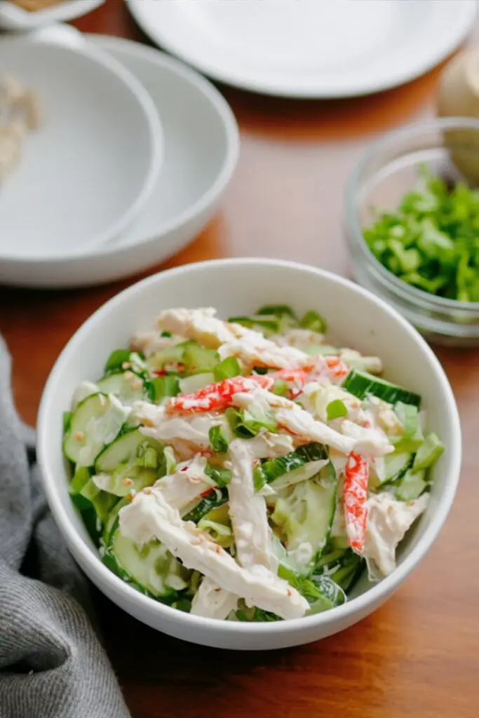 Refreshing Cucumber Salad with Crab Meat: A Creamy Japanese Delight ...