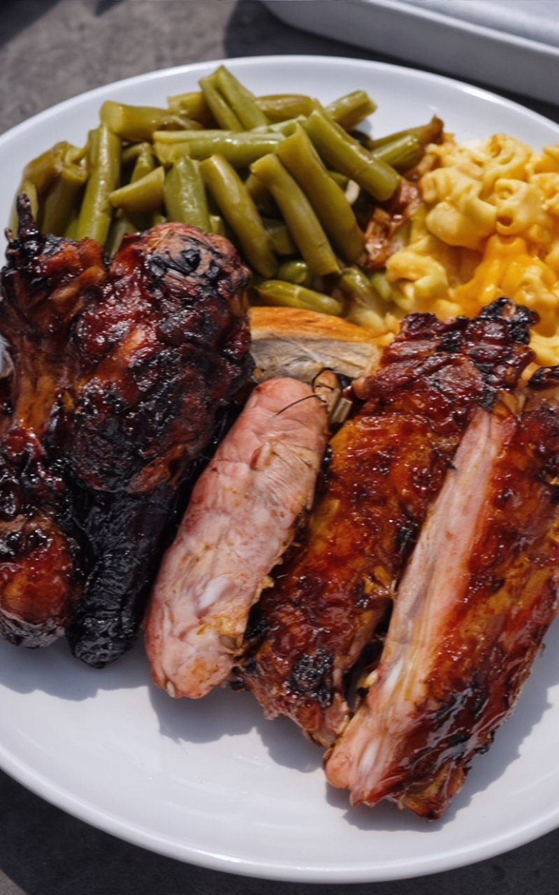 Ultimate Southern BBQ Trio Platter: Ribs, Chicken & Sausage – Blessedish