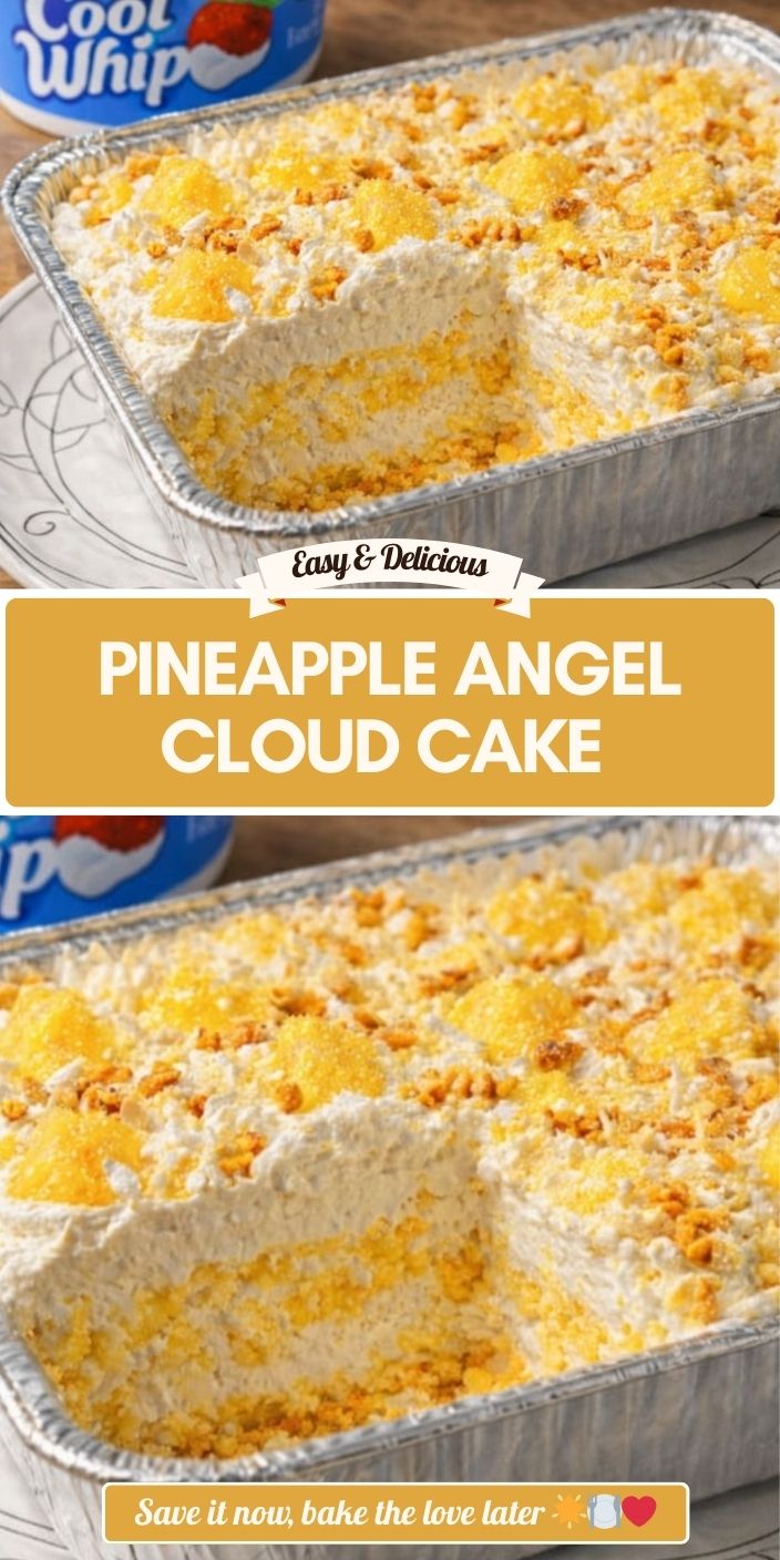 Pineapple Angel Cloud Cake — The Fluffiest No-Bake Dessert You’ll Ever ...