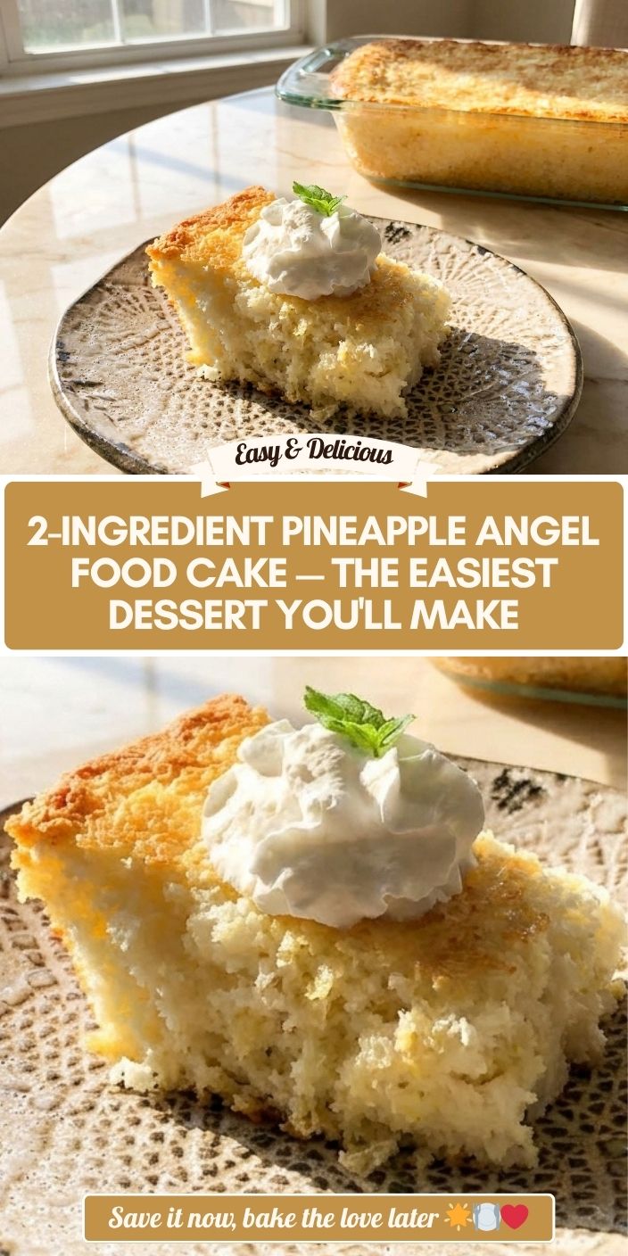 2-Ingredient Pineapple Angel Food Cake – Blessedish