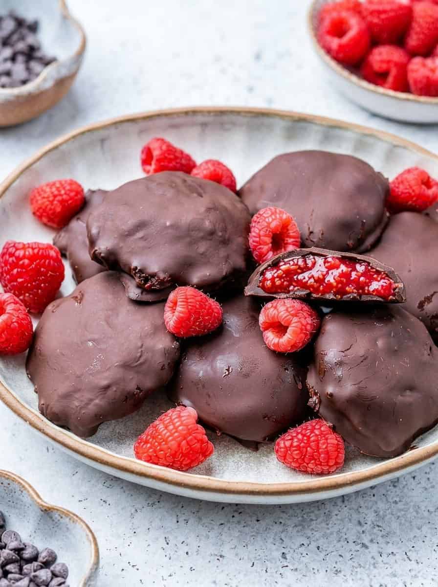 Raspberry Filled Chocolate Bites – Blessedish