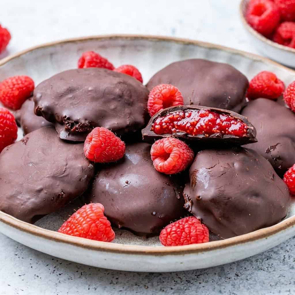 Raspberry Filled Chocolate Bites – Blessedish