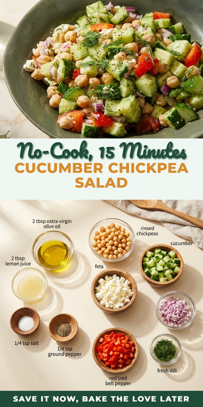 Cucumber Chickpea Salad with Feta and Lemon – Blessedish